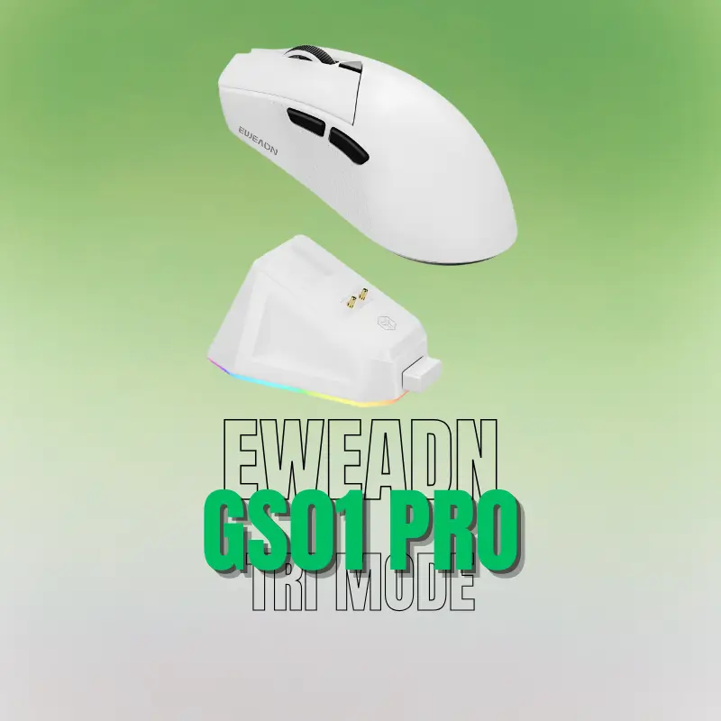 EWEADN GS01 Pro Tri-Mode Gaming Mouse with Charing Dock