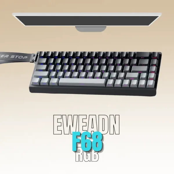 EWEADN F68 Mechanical-Feel Membrane Gaming Keyboard